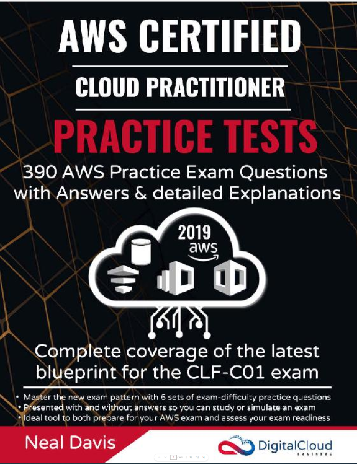 AWS Certified Cloud Practitioner Practice Tests 2019 390 AWS Practice ...