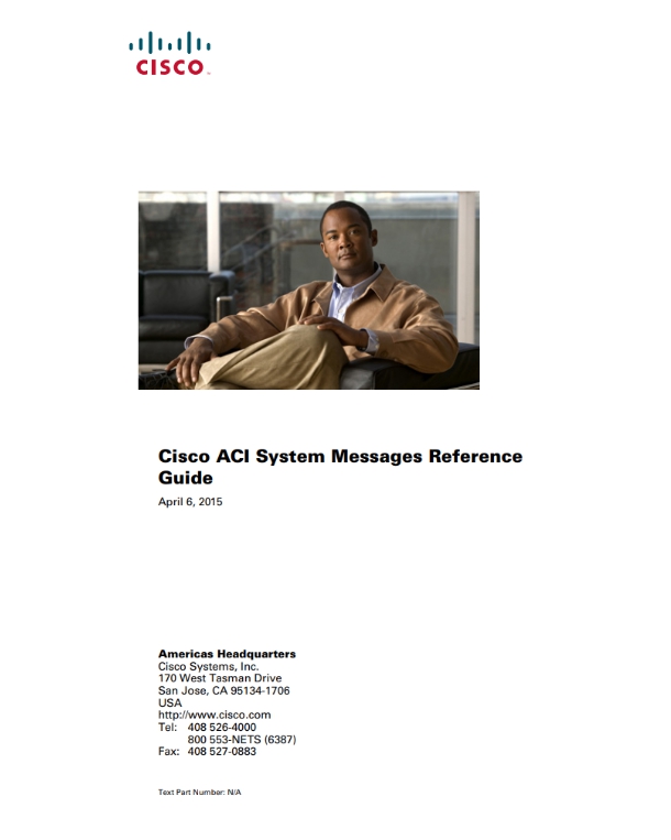 Cisco ACI System Messages Reference Guide - Expert Training
