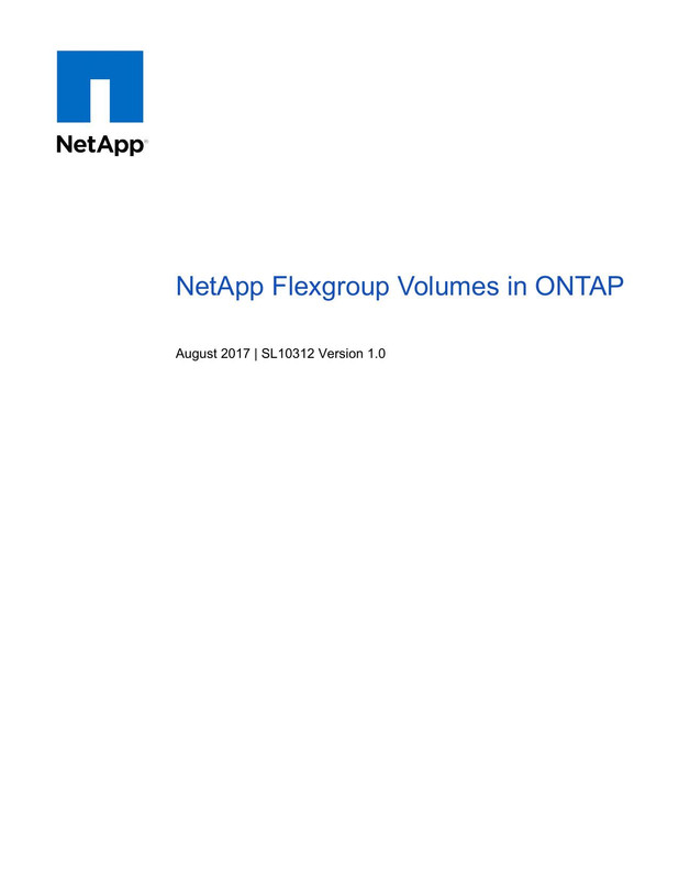 NetApp FlexGroup Volumes in ONTAP: A Guide - Expert Training