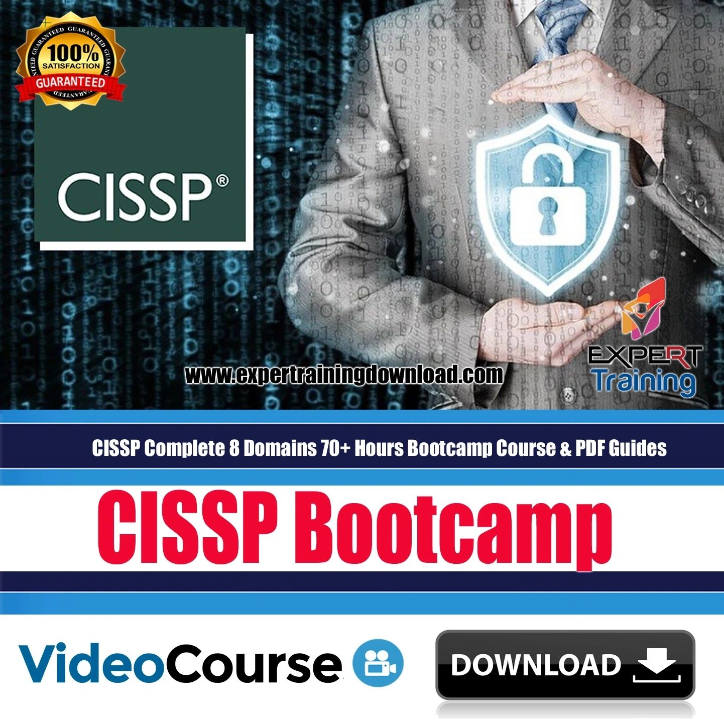 CISSP Complete 8 Domains 70+ Hours Bootcamp Course & PDF Guides - Expert Training