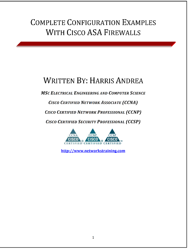 Complete Configuration Examples With Cisco ASA Firewalls-CreateSpace ...