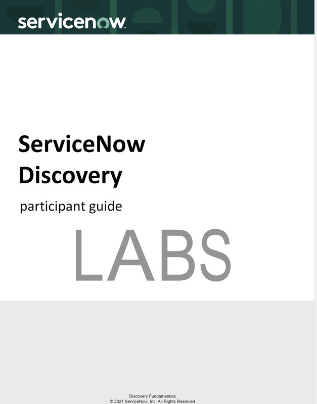 Servicenow Discovery LAB: Hands-On Guide for IT Service Management ...