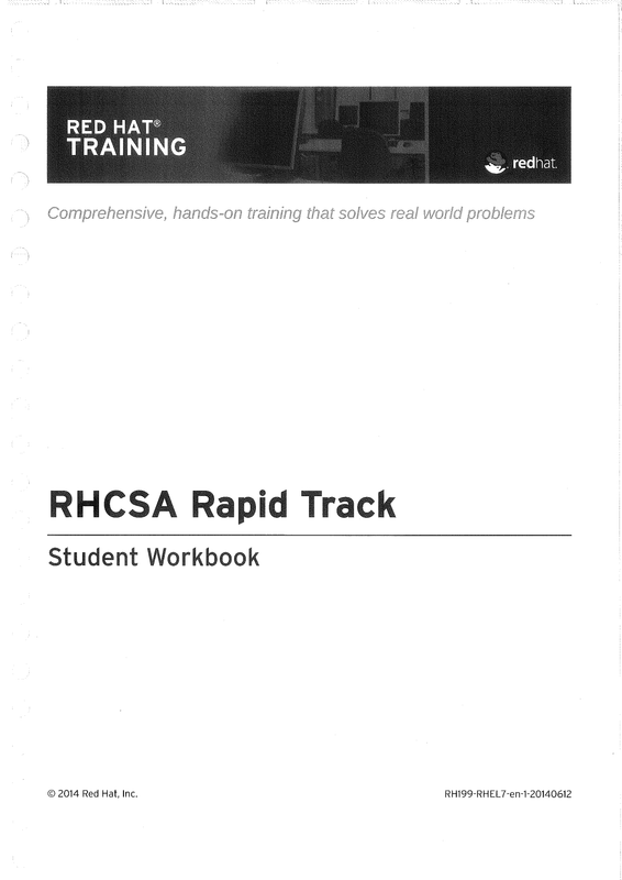 RHCSA Rapid Track RH199: RHEL7 Study Guide (2014 Edition) - Expert Training