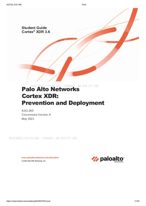 Palo Alto Networks Cortex XDR: Prevention & Deployment (2024) - Expert Training