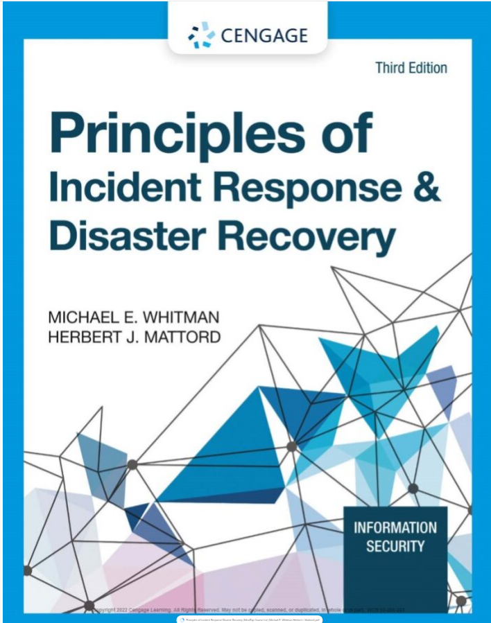 Principles of Incident Response Disaster Recovery - Expert Training