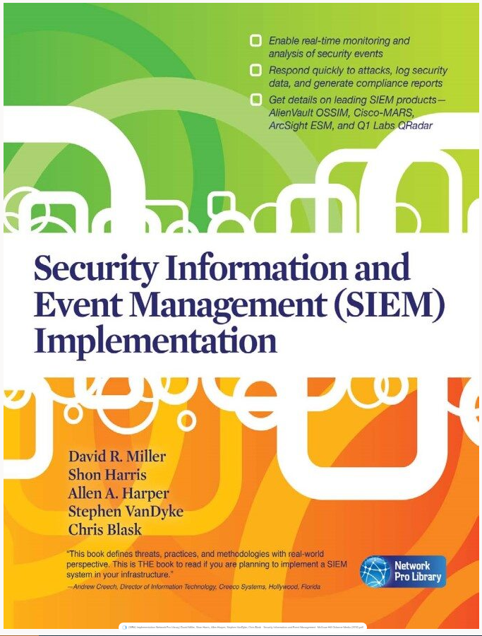 (SIEM) Implementation Network Pro Library) David Miller, Shon Harris, Allen Harper, Stephen ...