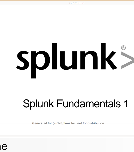 Splunk Fundamentals I - Expert Training