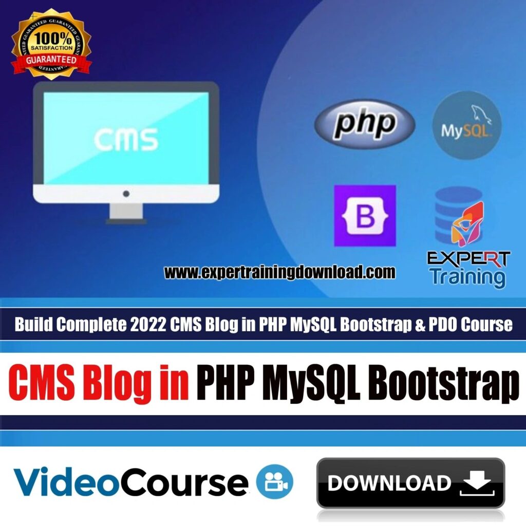 Build Complete 2022 CMS Blog in PHP MySQL Bootstrap & PDO - Expert Training