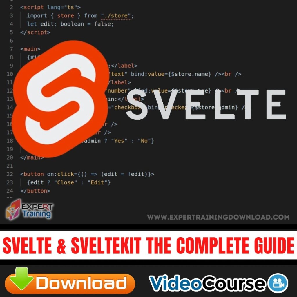 Svelte & SvelteKit The Complete Guide - Expert Training