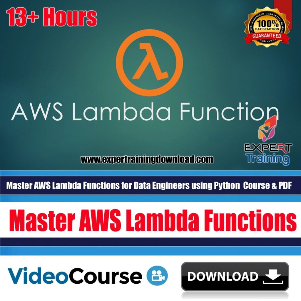 Master AWS Lambda Functions for Data Engineers using Python Course & PDF Guides - Expert Training