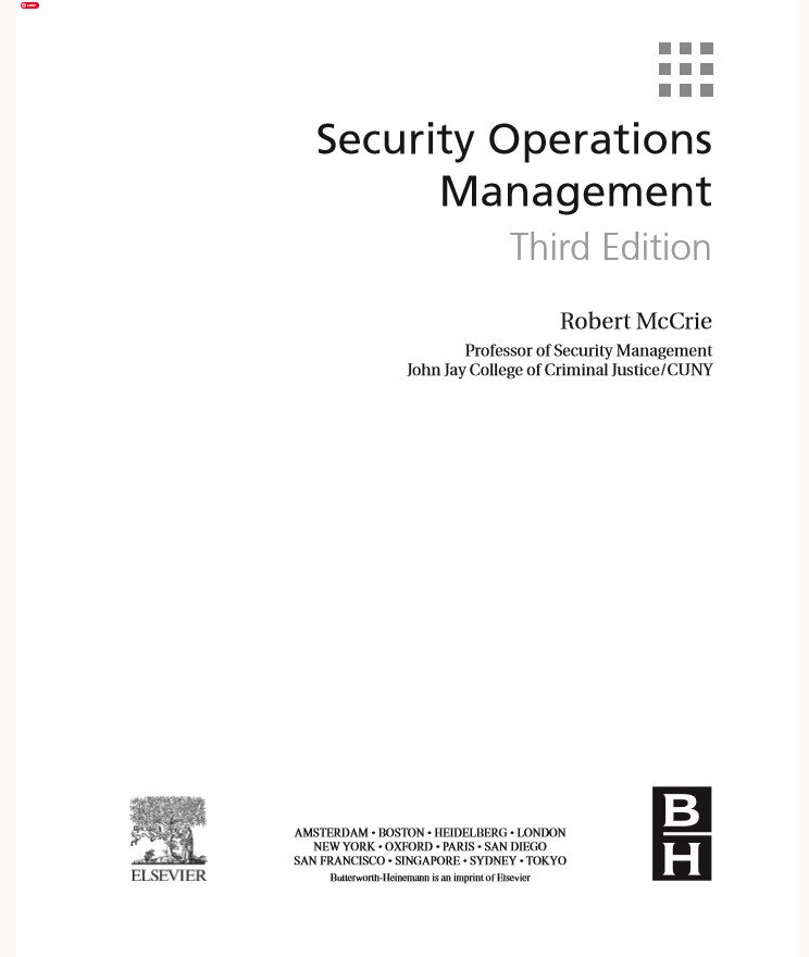 Security Operations Management (Robert McCrie, John Jay).pdf - Expert Training