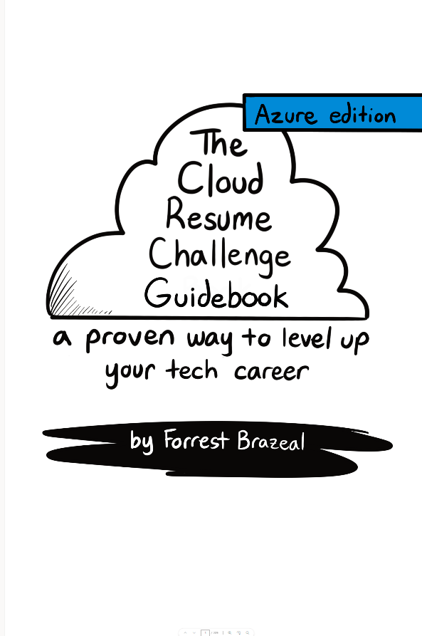 The Cloud Resume Challenge Cookbook (Azure Edition) (Forrest Brazeal ...