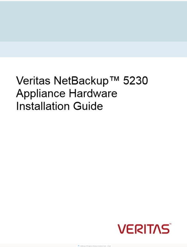 NetBackup 5230 Appliance Hardware Installation Guide - v3.0.pdf - Expert Training
