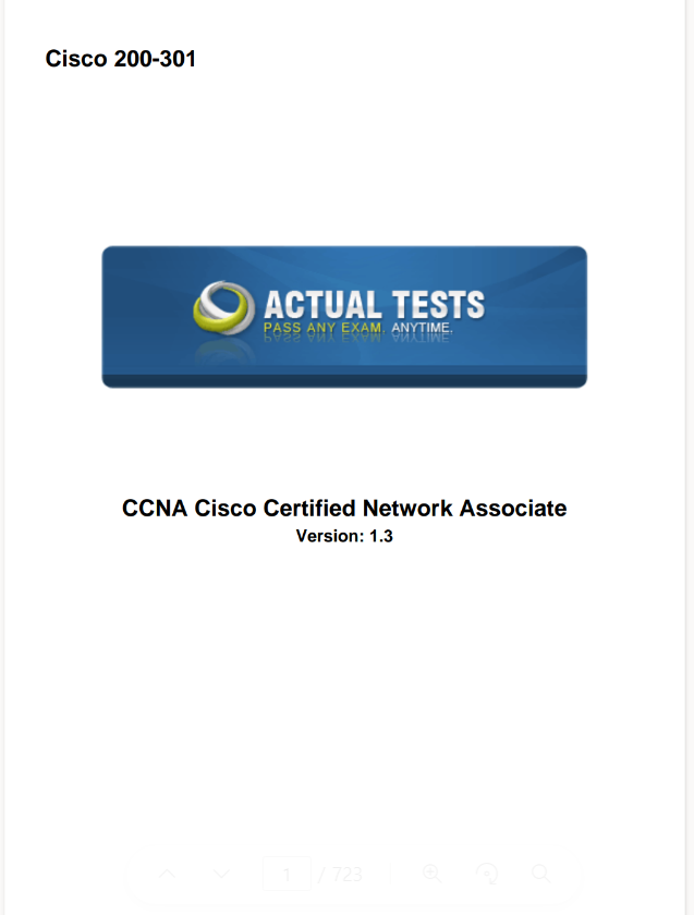 200-301 CCNA Cisco Certified Network Associate Version: 1. - Expert ...