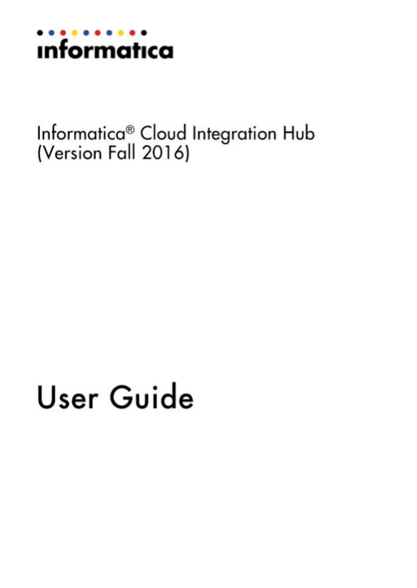Informatica Cloud Integration Hub.pdf - Expert Training