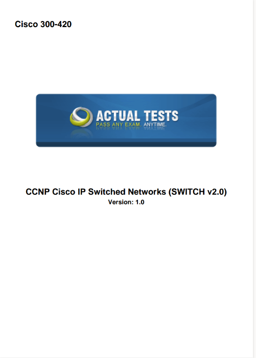 CCNP Cisco IP Switched Networks - Expert Training CCNP Cisco IP Switched Networks - Expert Training