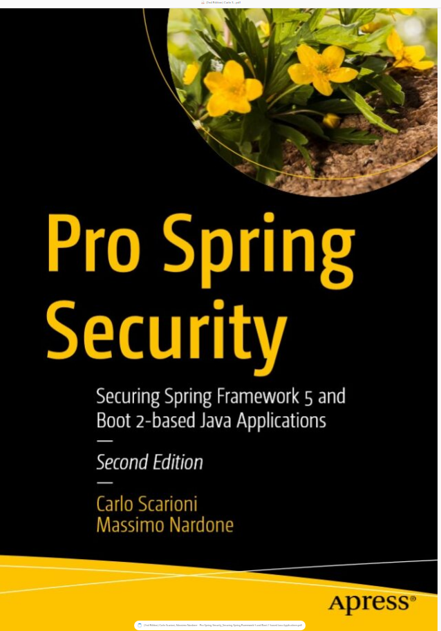 Pro Spring Securitysecuring Spring Framework 5 And Boot 2 Based Java
