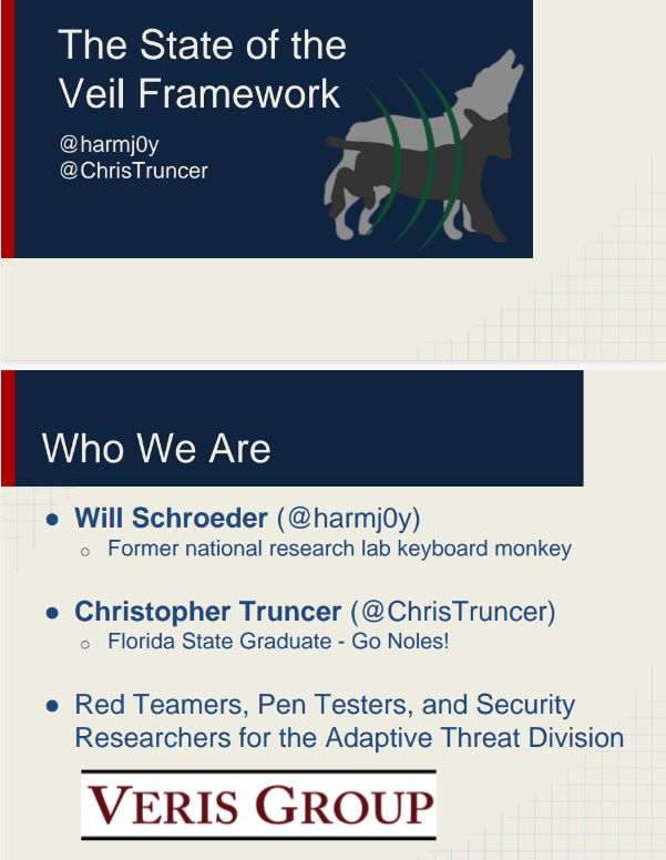 The State of the Veil Framework - Expert Training