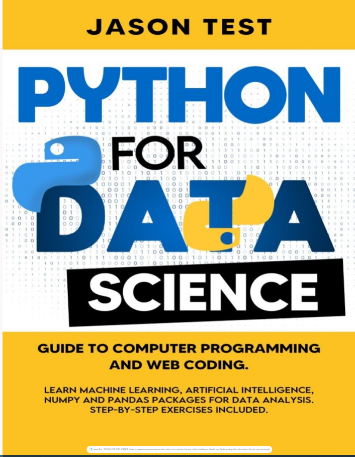 Python For Data Science Guide To Computer Programming And Web Coding
