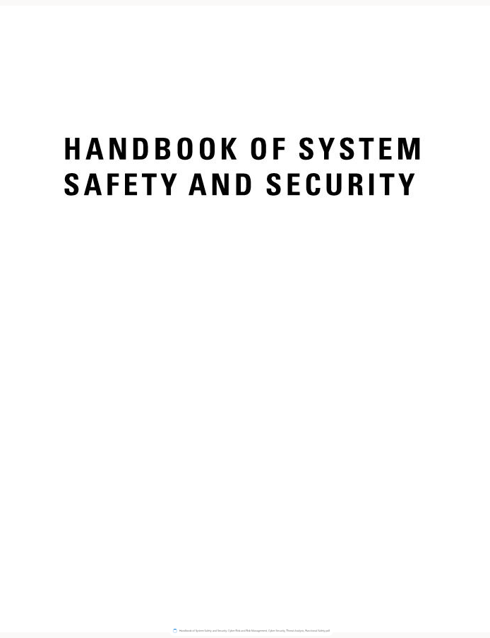 Handbook of System Safety and Security. Cyber Risk and Risk Management ...