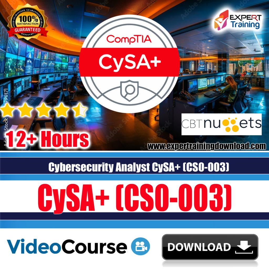 Cybersecurity Analyst CySA+ (CS0-003) CBT Nuggets - Expert Training