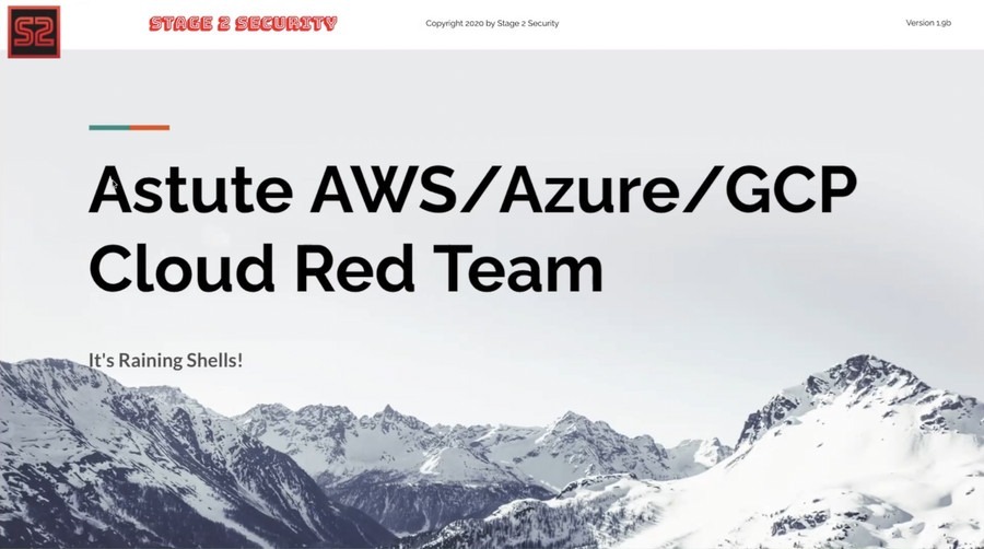 Astute AWS Azure GCP Cloud Red Team It's Raining Shells - Expert Training