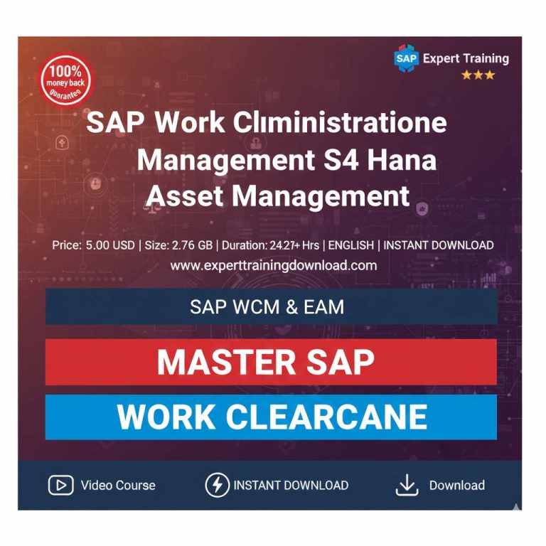 SAP Work Clearance Management S4 Hana Asset Management - Expert Training