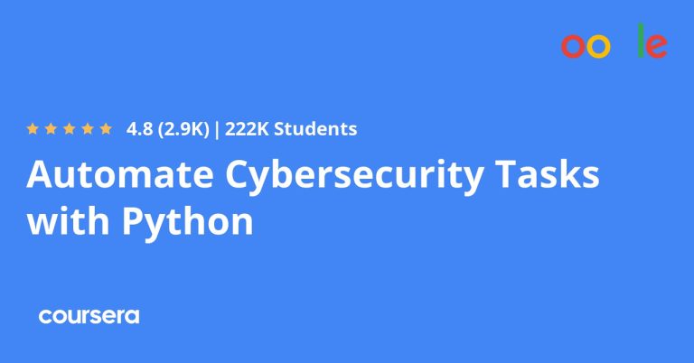 Automate Cybersecurity Tasks with Python (2025) - Coursera - Expert Training