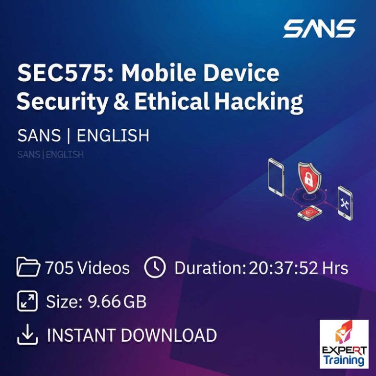 SEC575: Mobile Device Security & Ethical Hacking - Expert Training